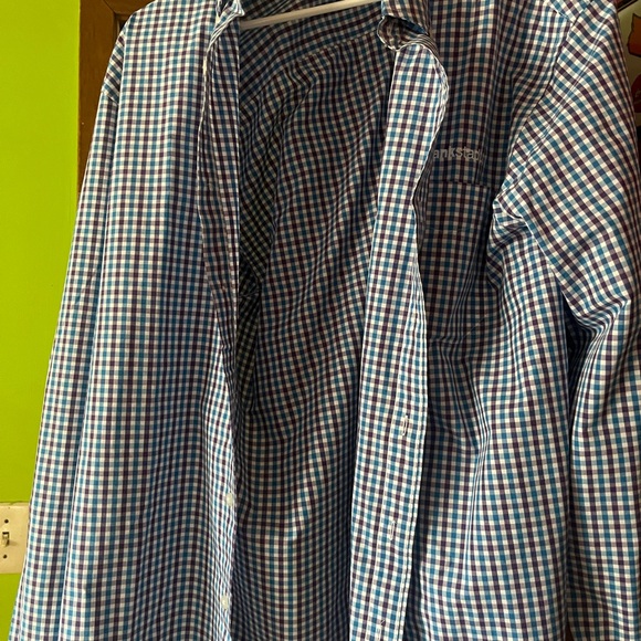 Shirts | Mens Us Bank Stadium Blue Purple Checkered Shirt | Poshmark